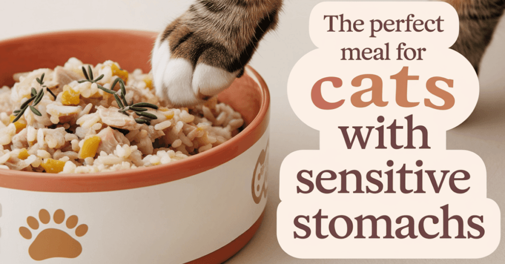 Turkey & Rice Meal Recipe for Cats with Sensitive Stomachs