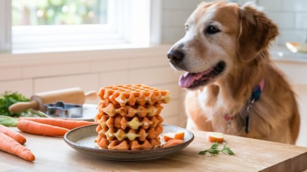 🥕🍏 Carrot & Apple Dog Waffles – A Nutritious, Homemade Treat for Your Pup!