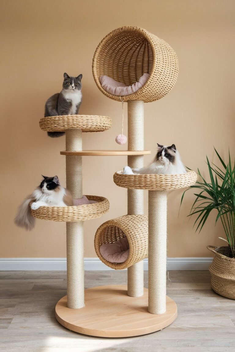 13+ Bohemian Cat Tower Ideas That Blend with Your Home Decor