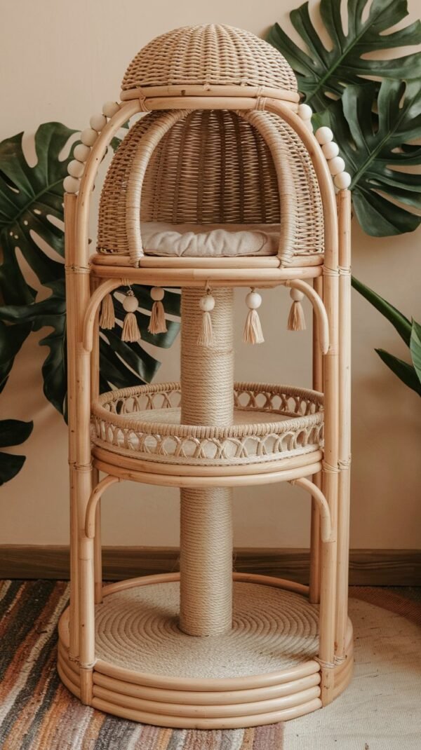 13+ Bohemian Cat Tower Ideas That Blend with Your Home Decor