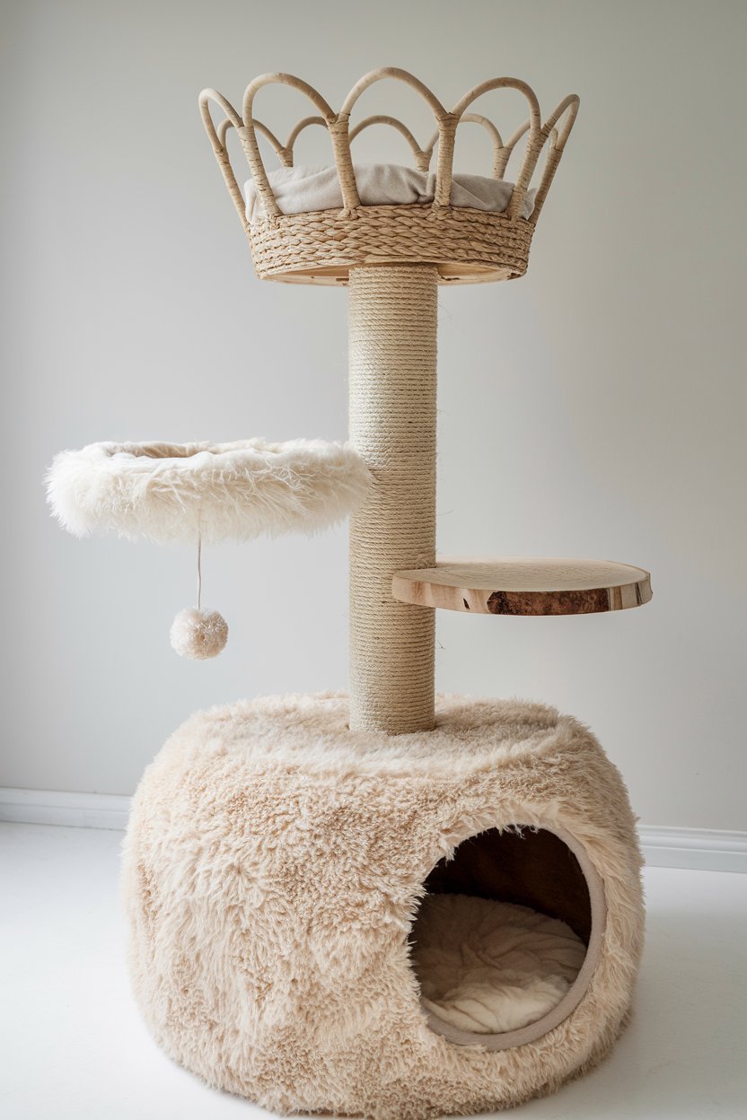 13+ Bohemian Cat Tower Ideas That Blend with Your Home Decor