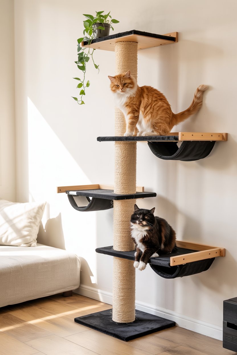 15+ Genius DIY Cat Climbing Walls That Blend Style & Function