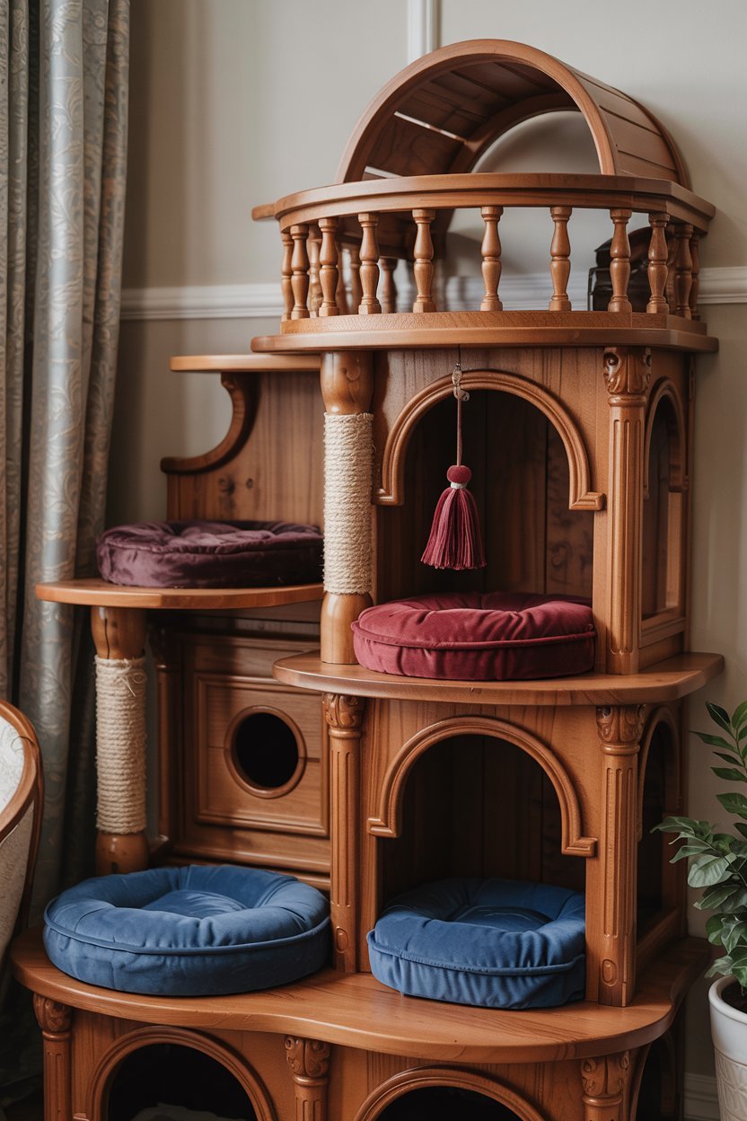 20+ Victorian-Inspired Decorative Cat Towers for the Sophisticated Pet
