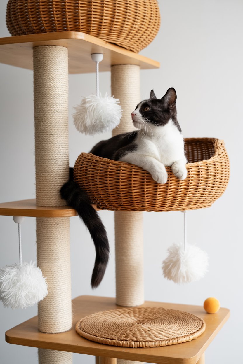 13+ Bohemian Cat Tower Ideas That Blend with Your Home Decor