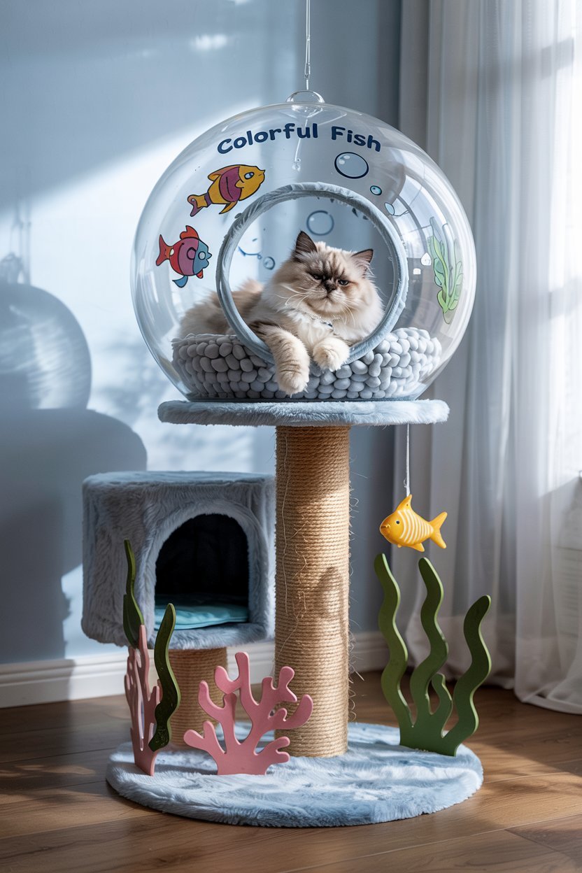15+ Aquatic-Themed Cat Towers to Bring Ocean Vibes into Your Home