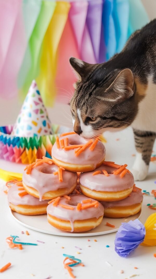 Delicious Carrot and Chicken Birthday Cat Donuts Recipe