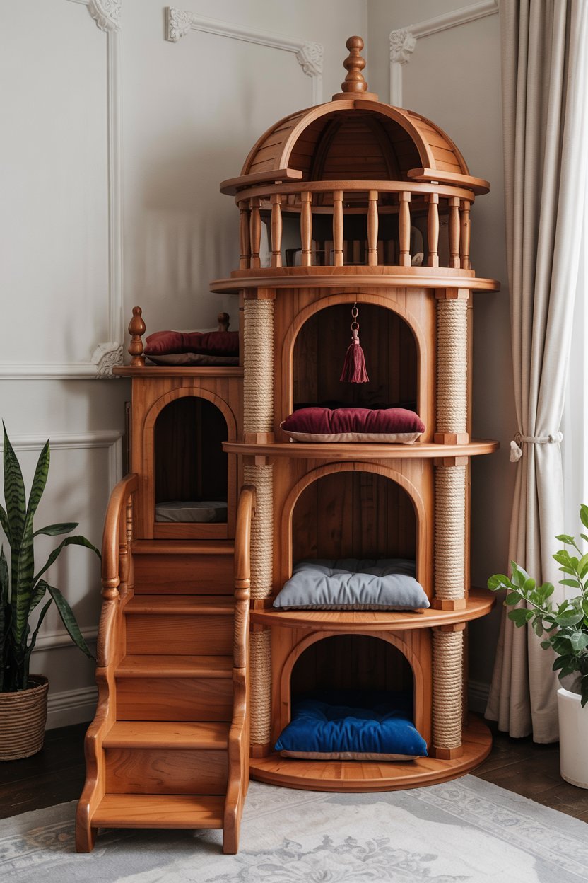 20+ Victorian-Inspired Decorative Cat Towers for the Sophisticated Pet