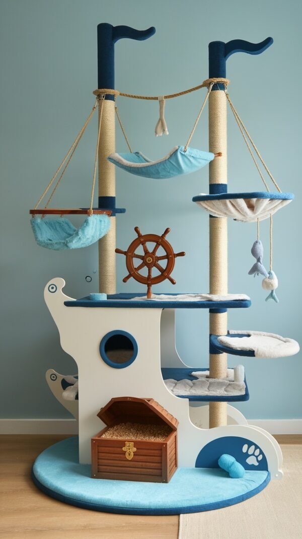 15+ Aquatic-Themed Cat Towers to Bring Ocean Vibes into Your Home