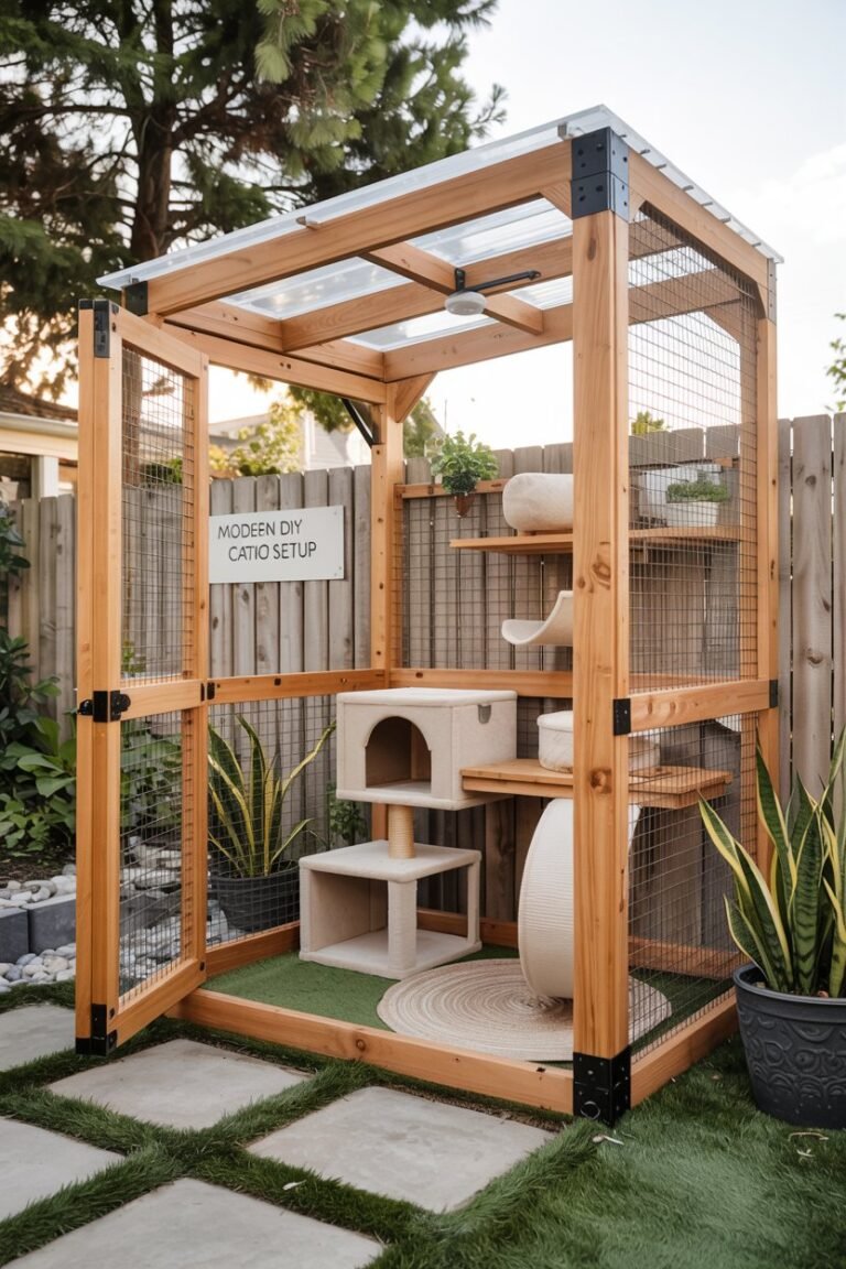 20+ Catio Layouts That Include Cat Trees, Hammocks & More