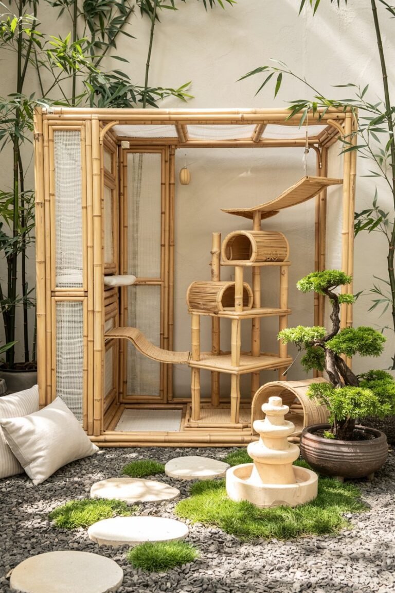 20+ Catio Layouts That Include Cat Trees, Hammocks & More