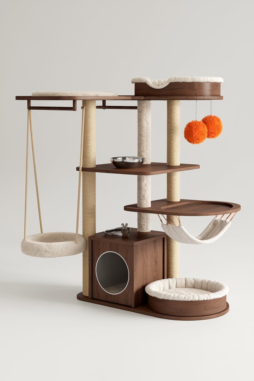 10+ Farmhouse & Industrial Cat Condos That Conceal Litter Boxes (and Mess)