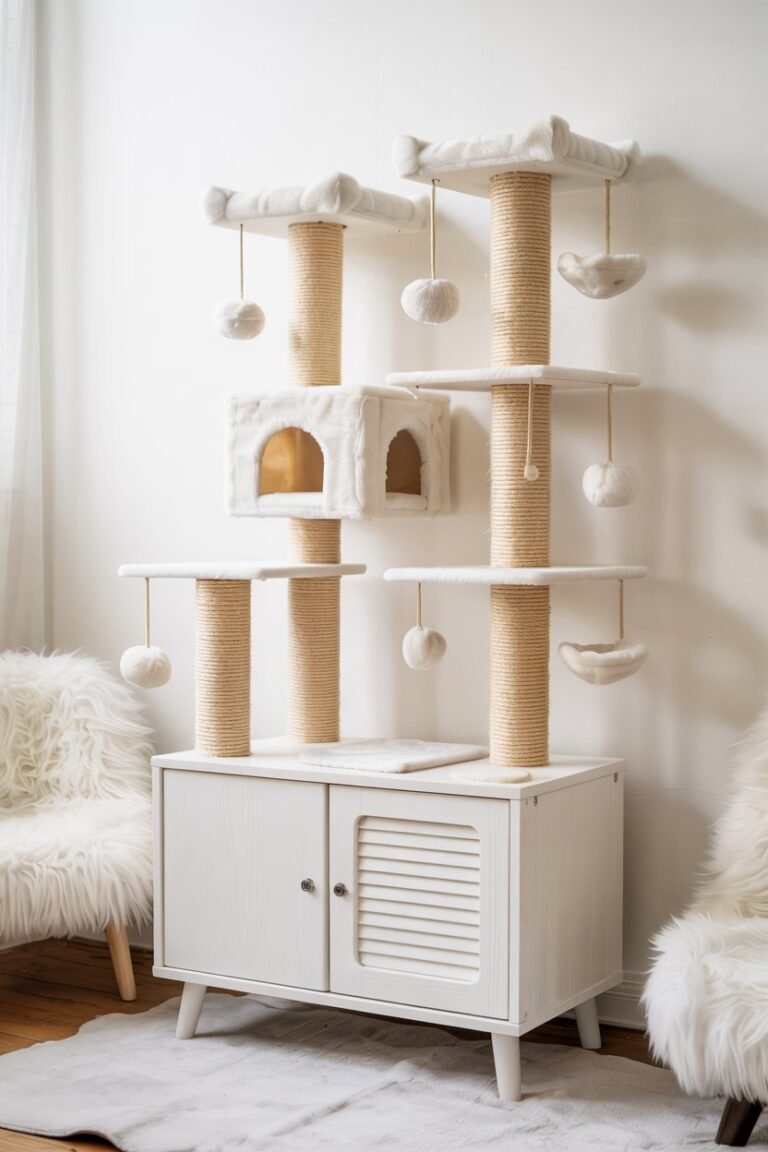 10+ Farmhouse & Industrial Cat Condos That Conceal Litter Boxes (and Mess)