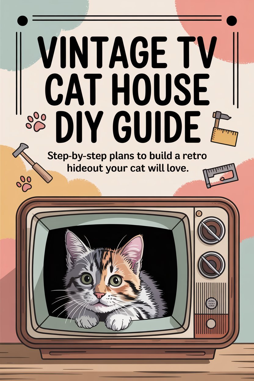 Turn an Old TV into a Retro-Chic Cat House - Sweet Purrfections