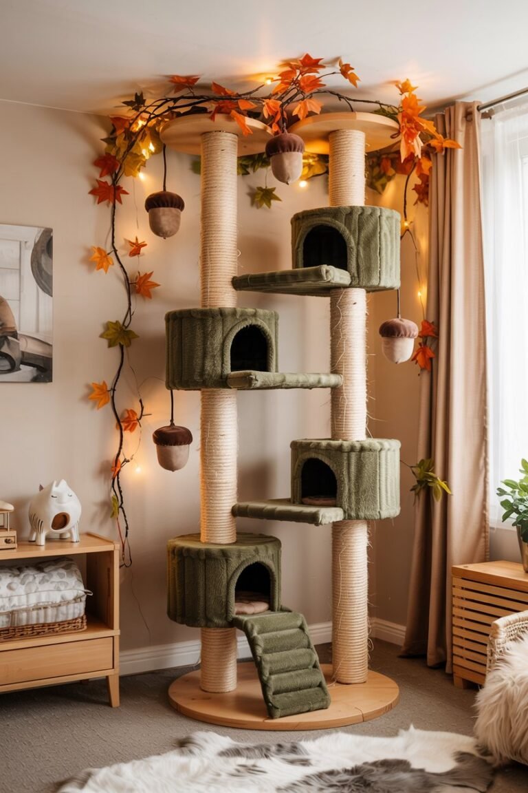 10 Cozy Autumn Cat Café Tower Ideas - Sweet Purrfections