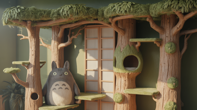 10 Studio Ghibli Cat Trees Inspired by Totoro Forests and Spirited Away ...