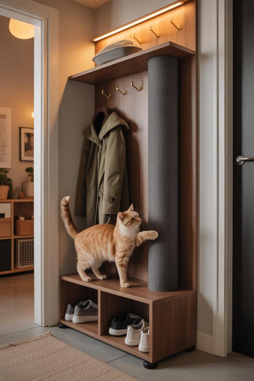 11 Modern Coat Racks Cats Can Scratch and Climb