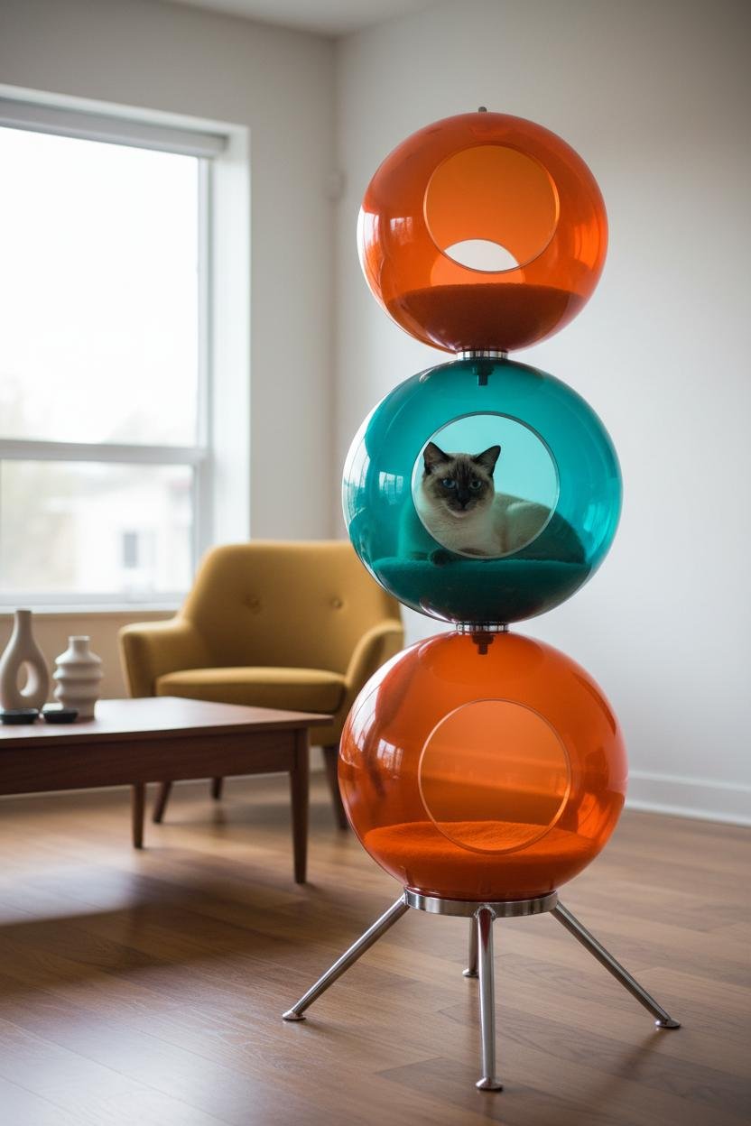 12+ Jetsons-Style Cat Trees That Are Purr-fectly Retro