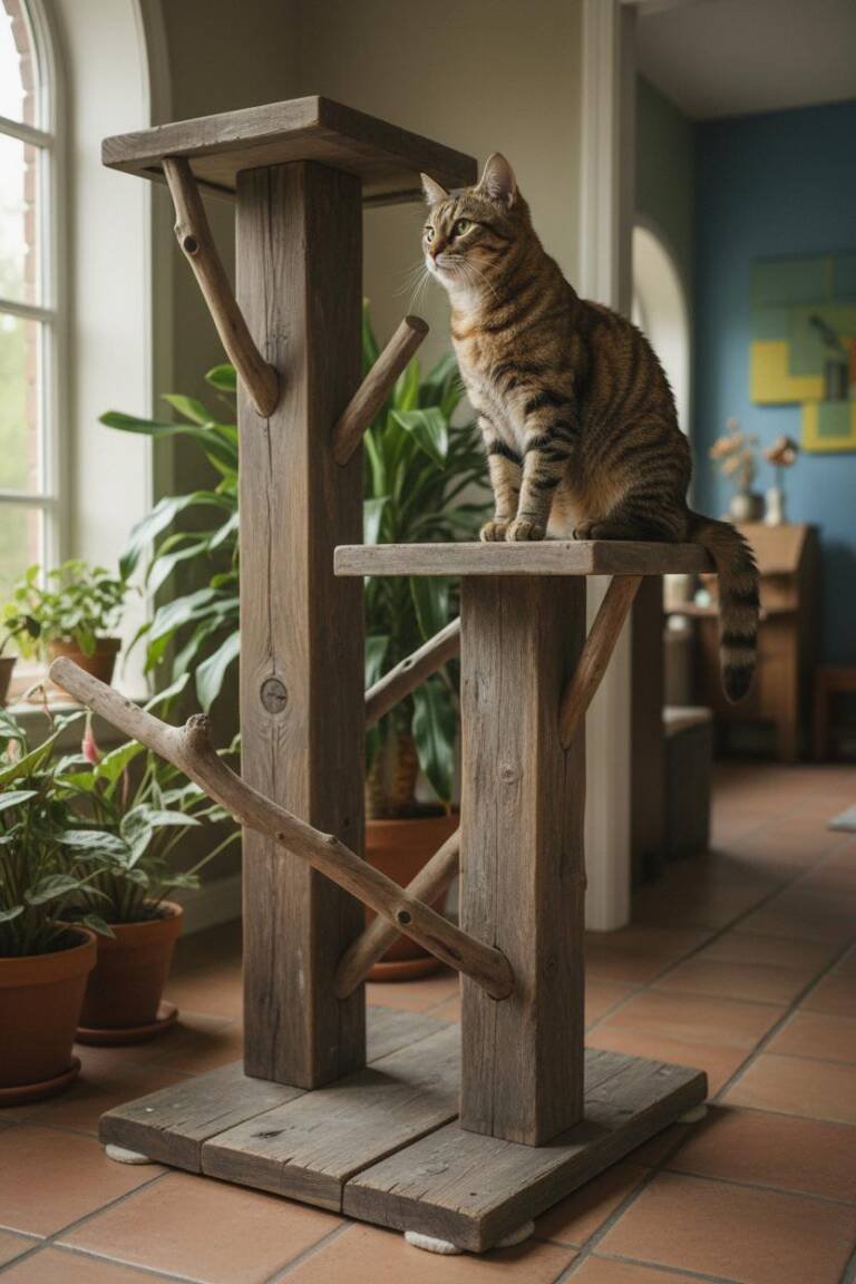 12 Cottage-Style Cat Trees Inspired by Van Gogh's Rustic Charm