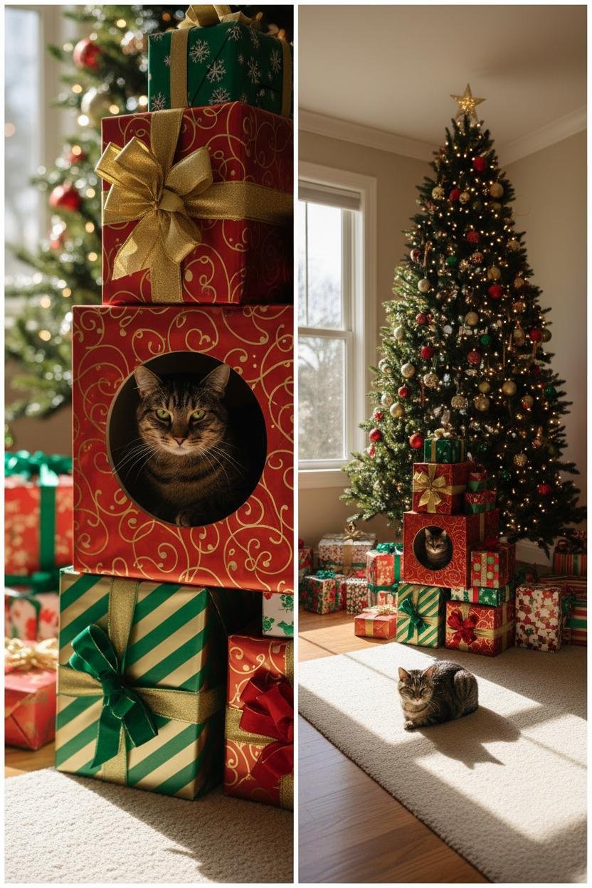 12 Christmas Cat Trees Your Feline Will Actually Use
